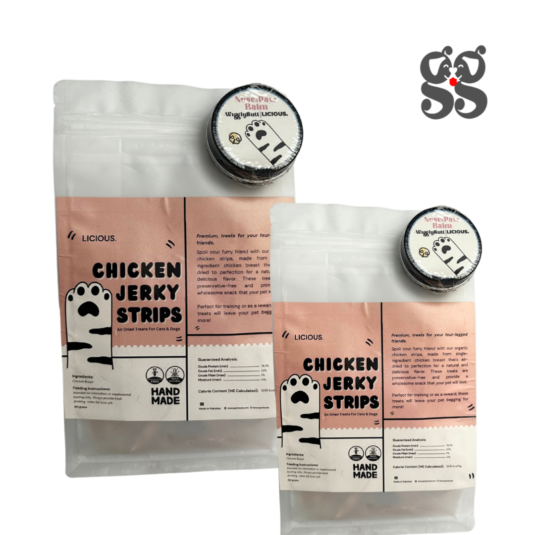 Chicken Jerky Strips x Nose & Paw Balm – Wiggly Butt